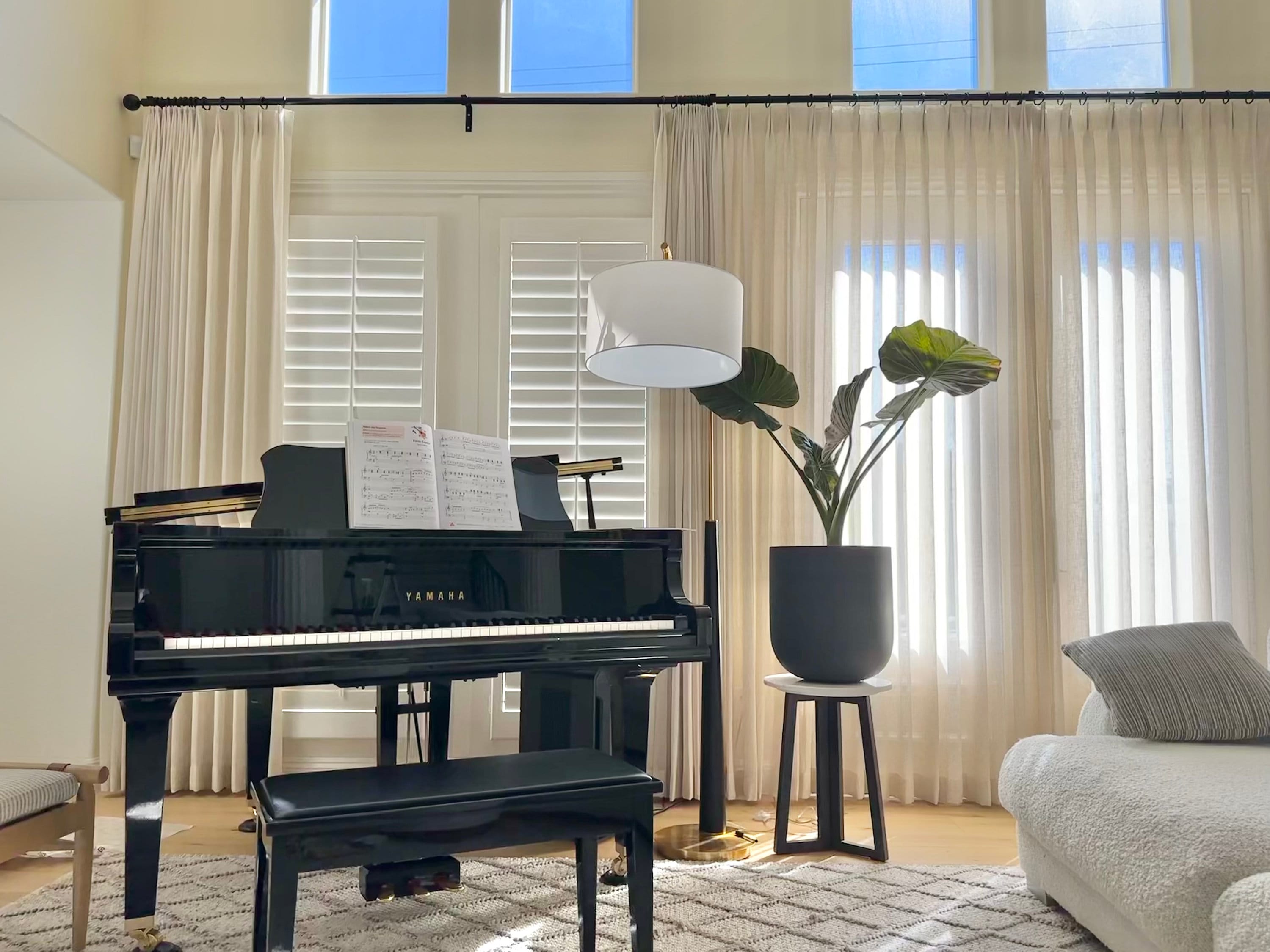 Lamar Natural Linen Look Sheer Handcrafted Drapery Sheer Pinch Pleated ...