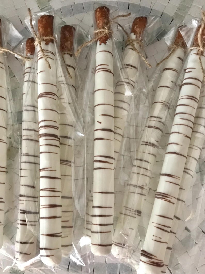 Bulk Chocolate Birch Bark Pretzel Rods | Individually Wrapped | Birch ...