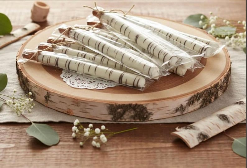 Chocolate Birch Bark Pretzel Rods | Individually Wrapped | Birch Wood ...