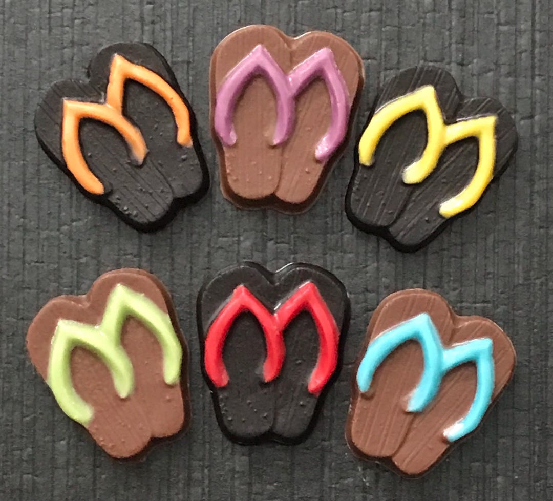 Chocolate Flip Flops | 12 Piece Box of Individually Wrapped Chocolate ...