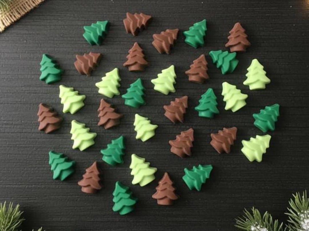 Chocolate Pine Trees - 30 Pack Box of 1" Chocolate Trees | Woodland ...
