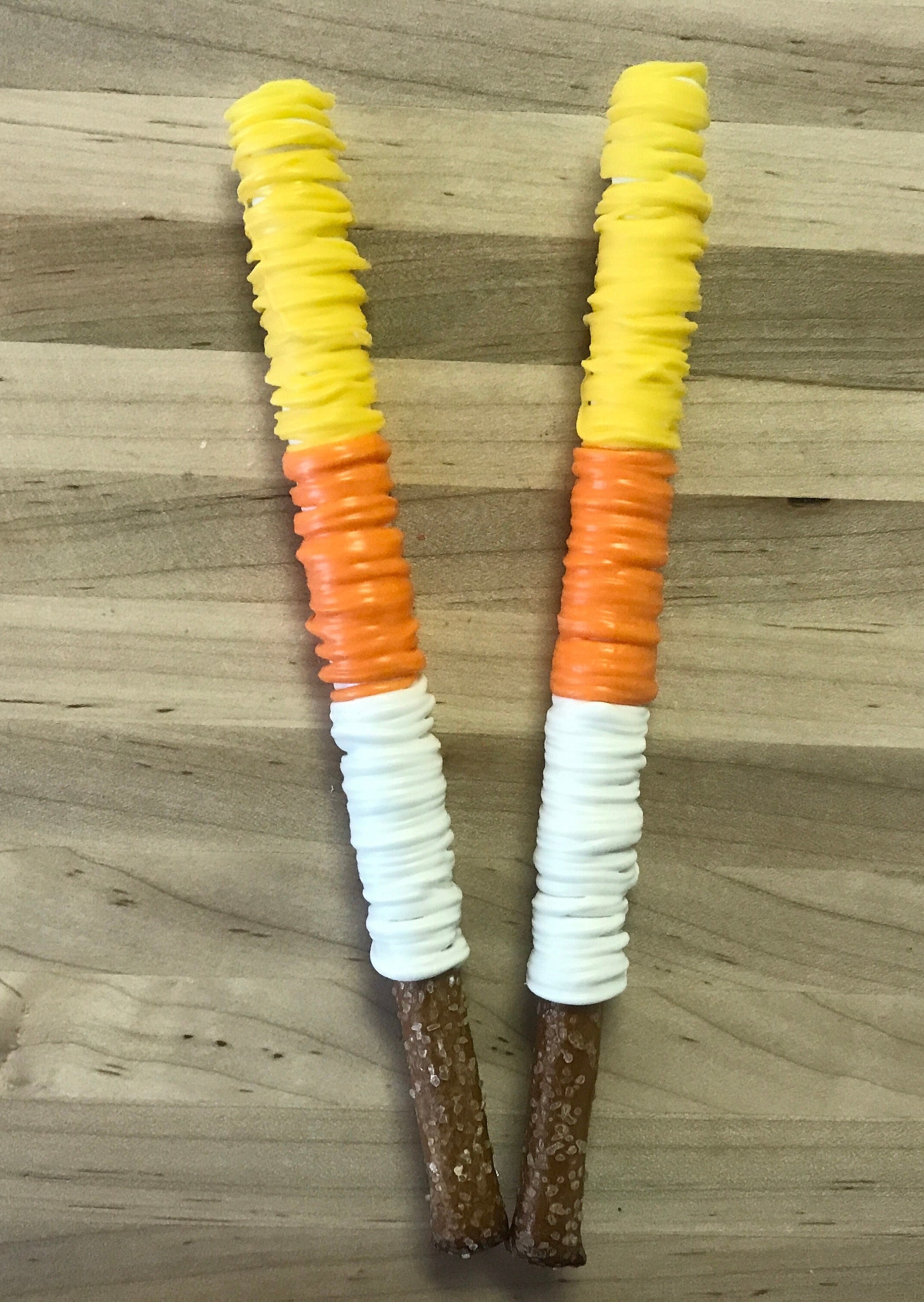 Halloween Pretzel Rods | Individually Wrapped Candy Corn Pretzel Rods ...