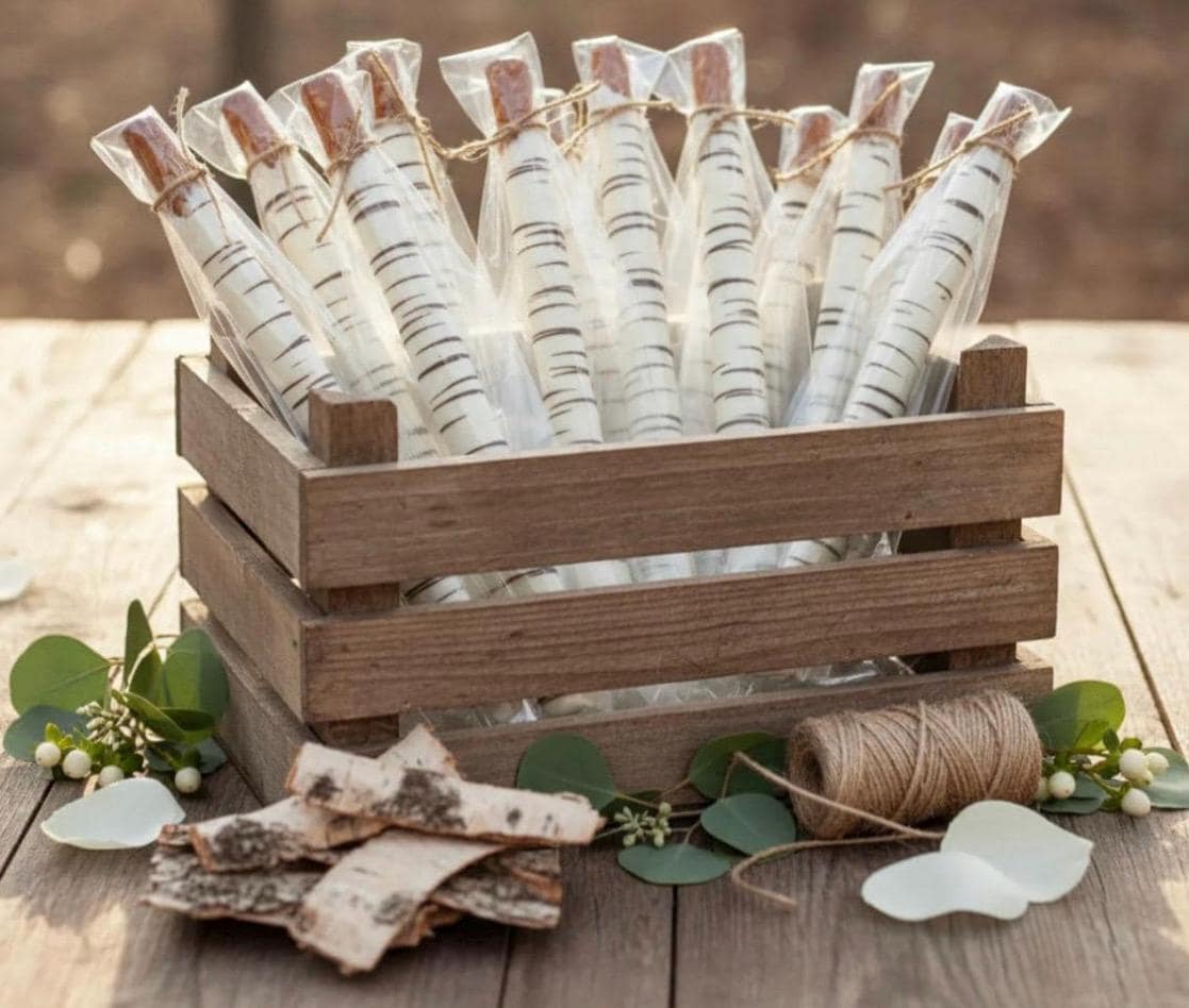 Chocolate Birch Bark Pretzel Rods | Individually Wrapped | Birch Wood ...
