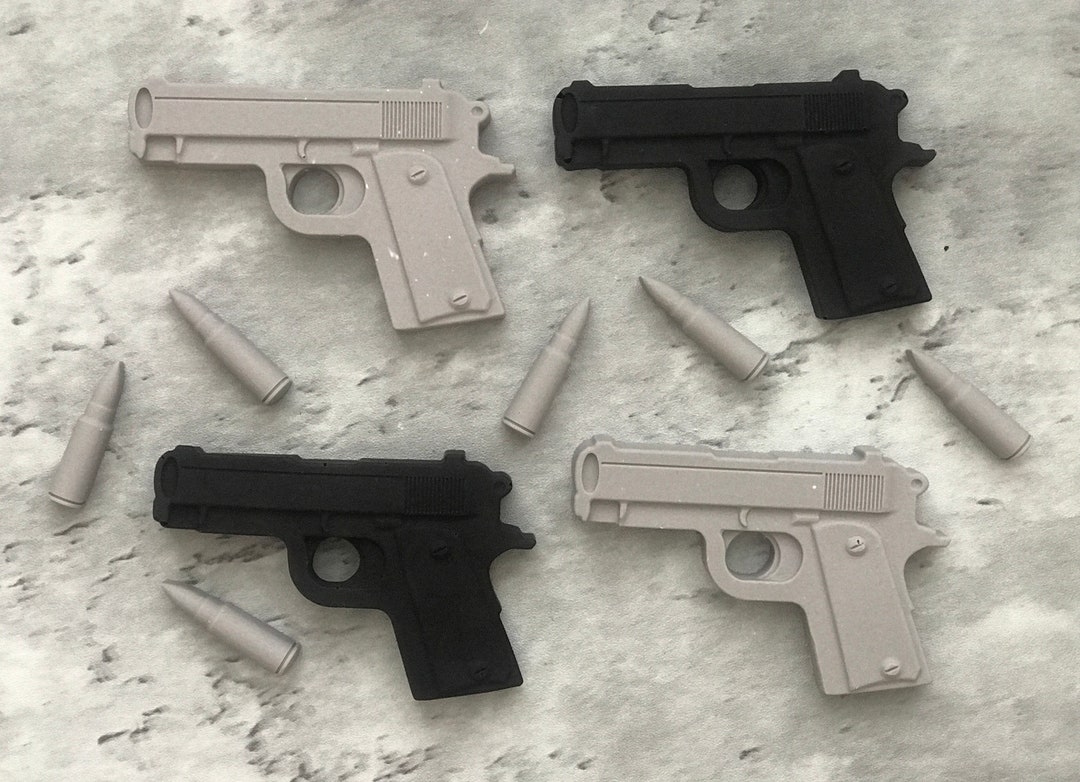 Chocolate Glock and Ammo Chocolate Pistols and Bullets 2 Black or Grey ...