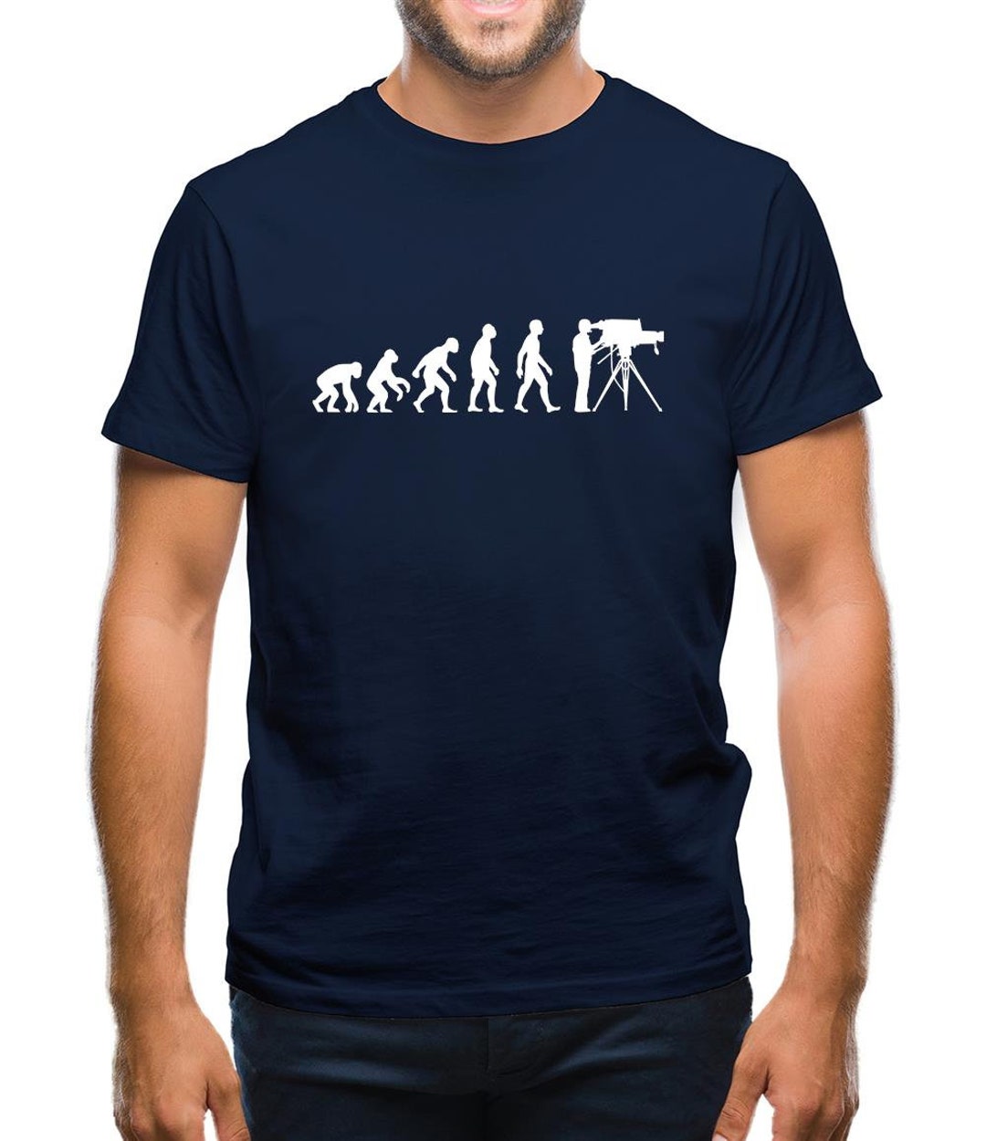 Evolution of Man Cameraman Mens T-shirt - Etsy