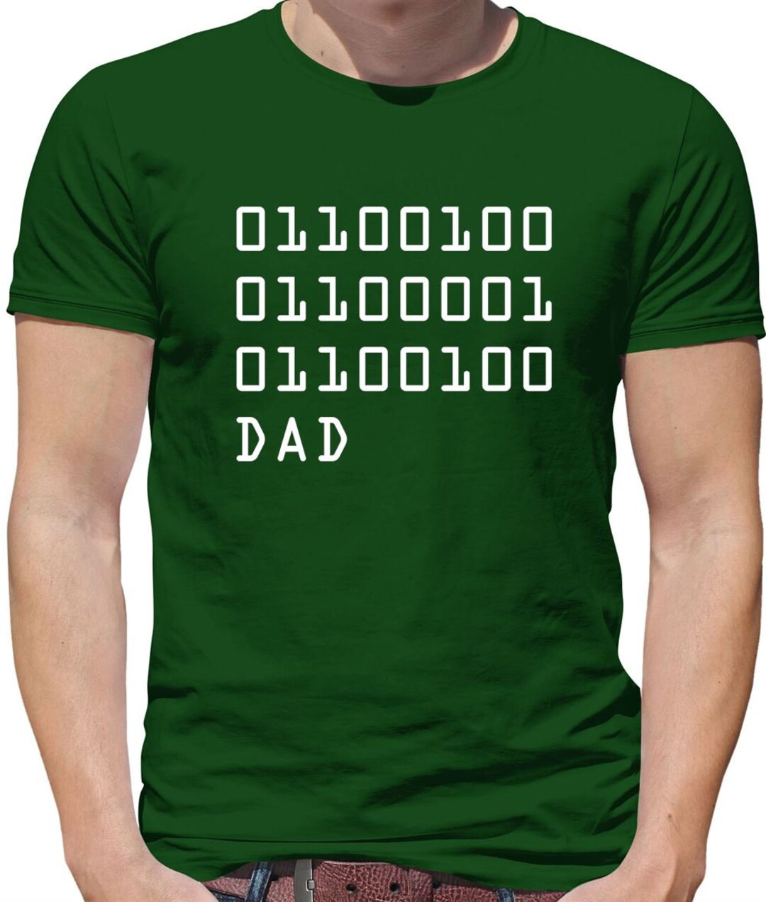 Binary Code Dad - Mens T-shirt - Father Coder Geek Nerdy Fathers Day ...