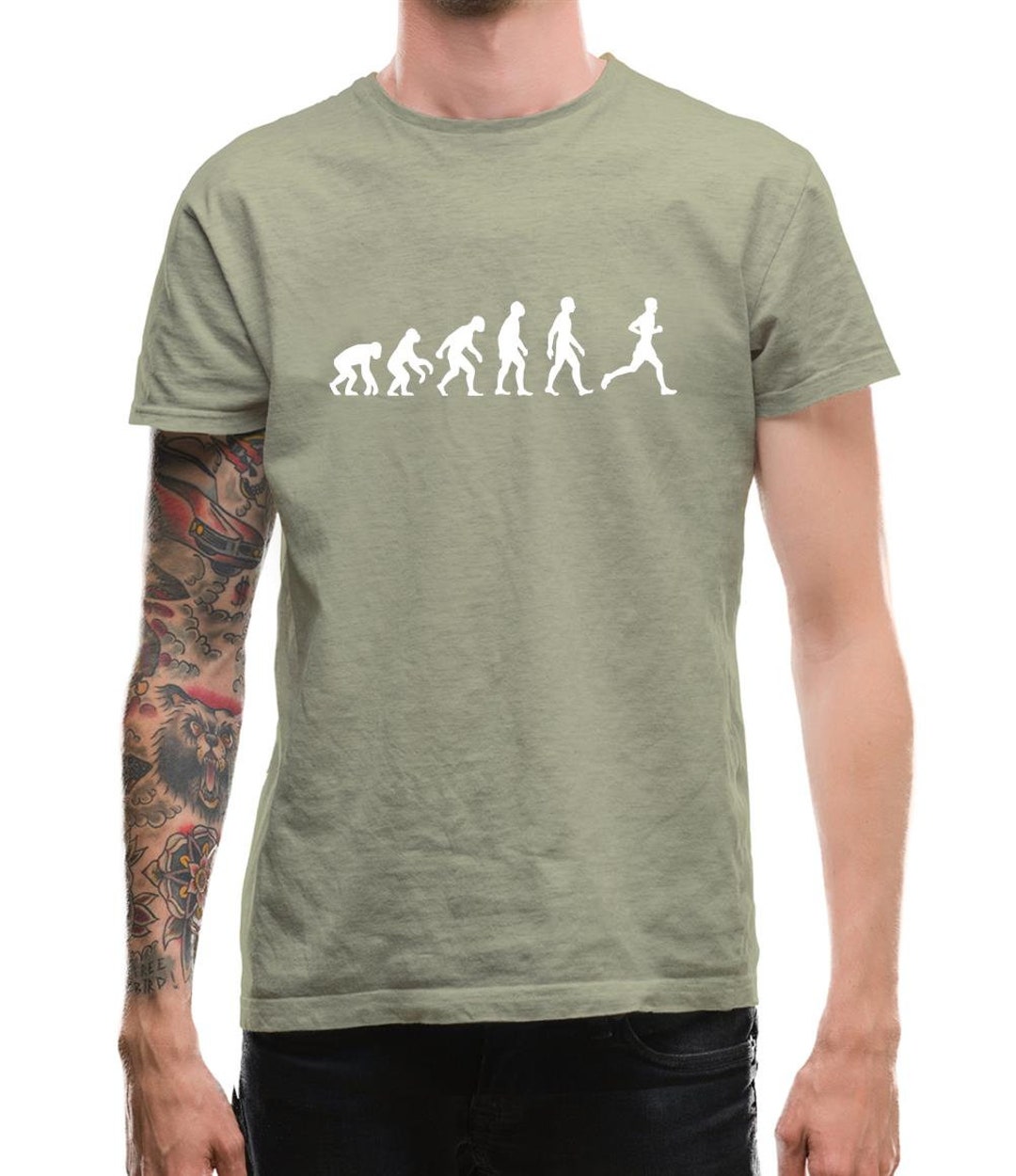 Evolution of Man Running / Runner Mens T-shirt - Etsy