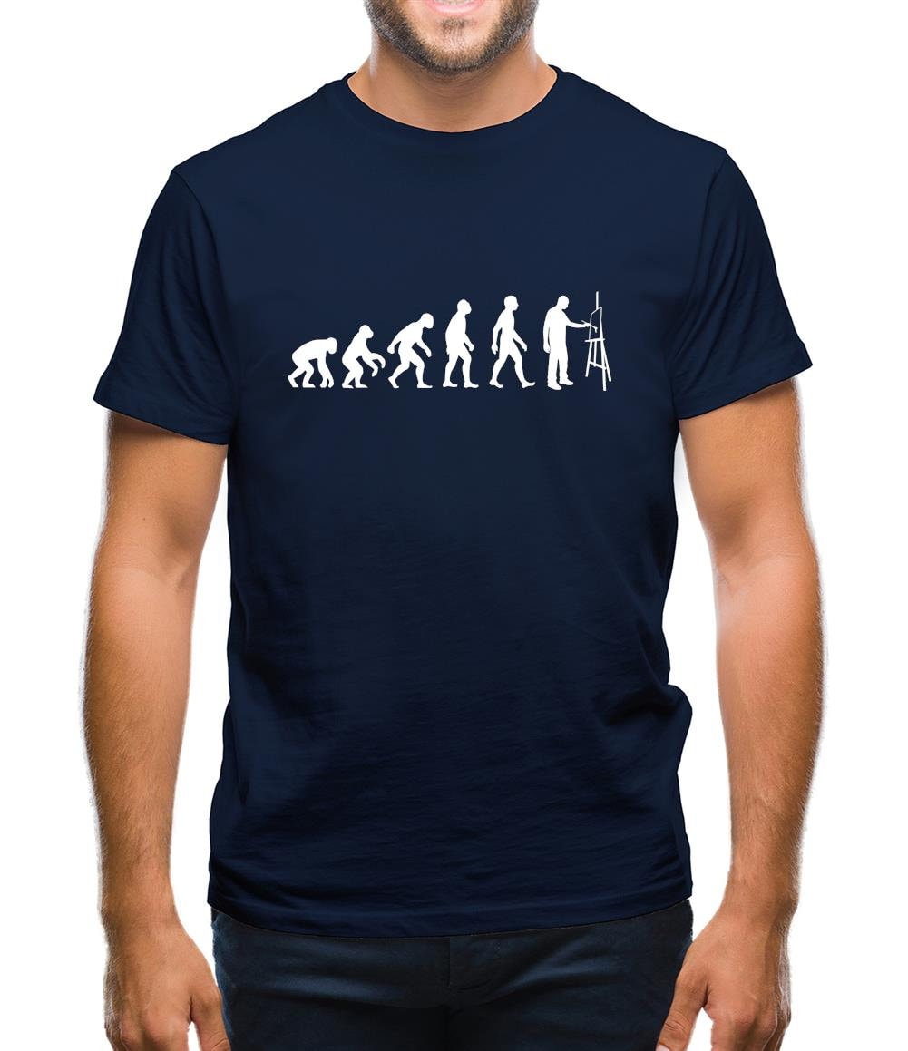 Evolution of Man Artist Mens T-shirt - Etsy