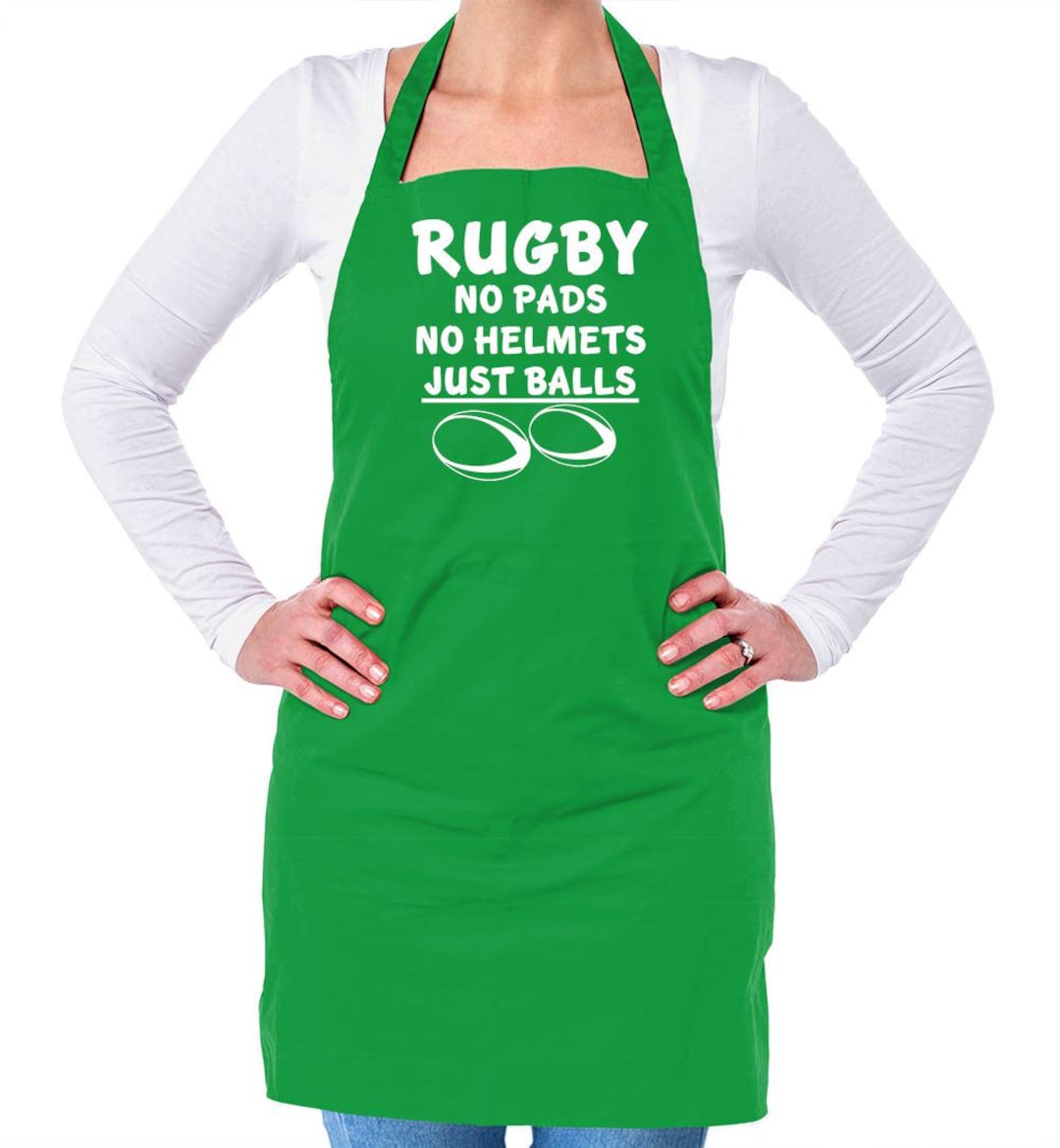 Rugby No Helmets No Pads Just Balls - Adult and Kids Apron - Six Player ...
