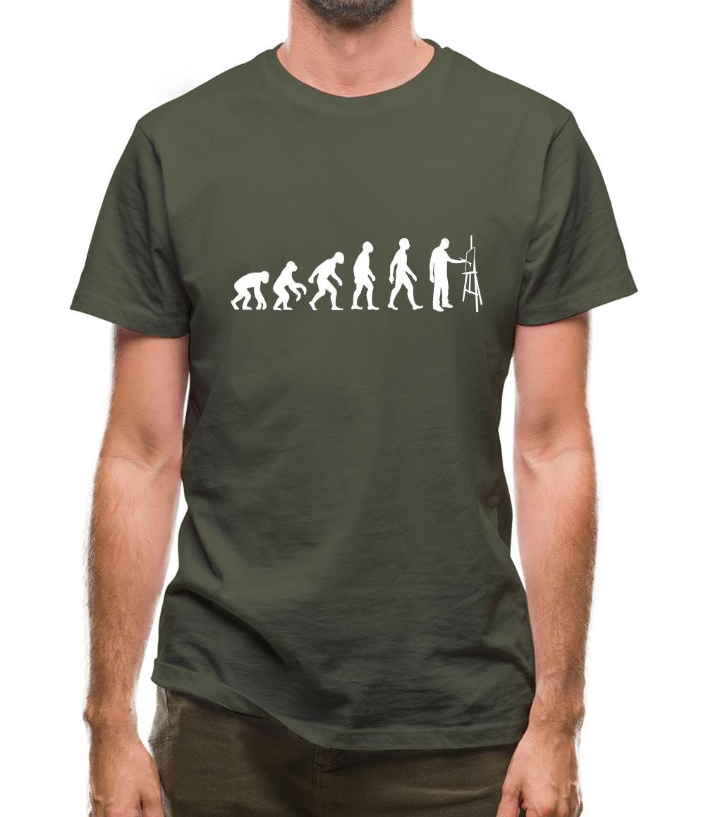 Evolution of Man Artist Mens T-shirt - Etsy