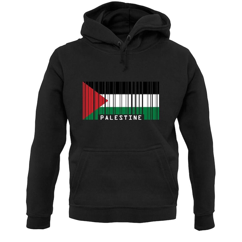 Palestine Barcode Style Flag Unisex Hoodie - Etsy