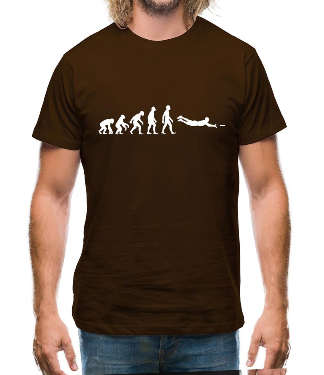 Mens Evolution of Man Frisbee Unisex Fit T-shirt - Etsy