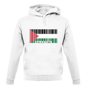 Palestine Barcode Style Flag Unisex Hoodie - Etsy