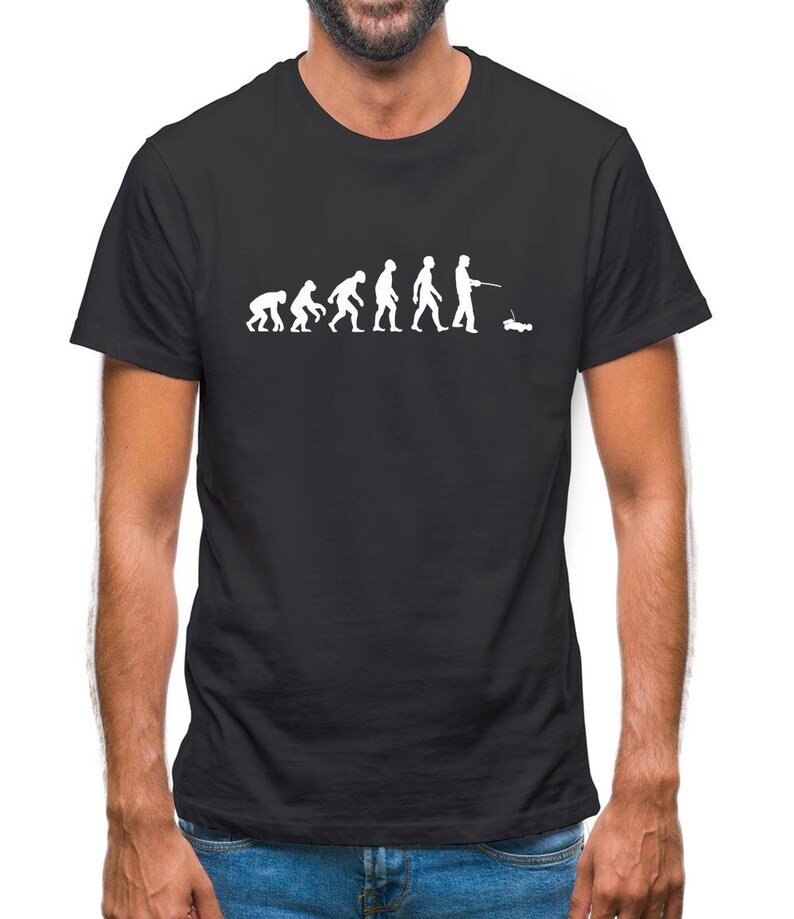 Evolution of Man Remote Control Car Mens T-shirt - Etsy
