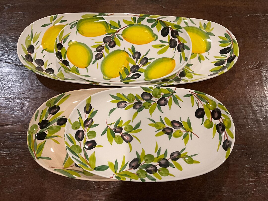 Italian Hand-painted Platters: A Touch of Mediterranean Elegance - Etsy