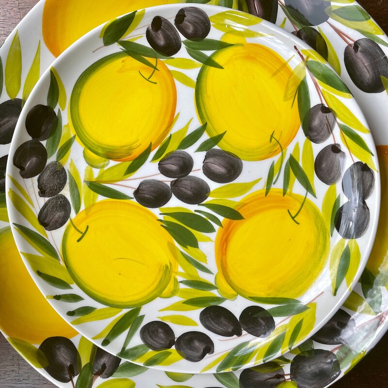 Ceramic Lemon Dinner Plates - Etsy