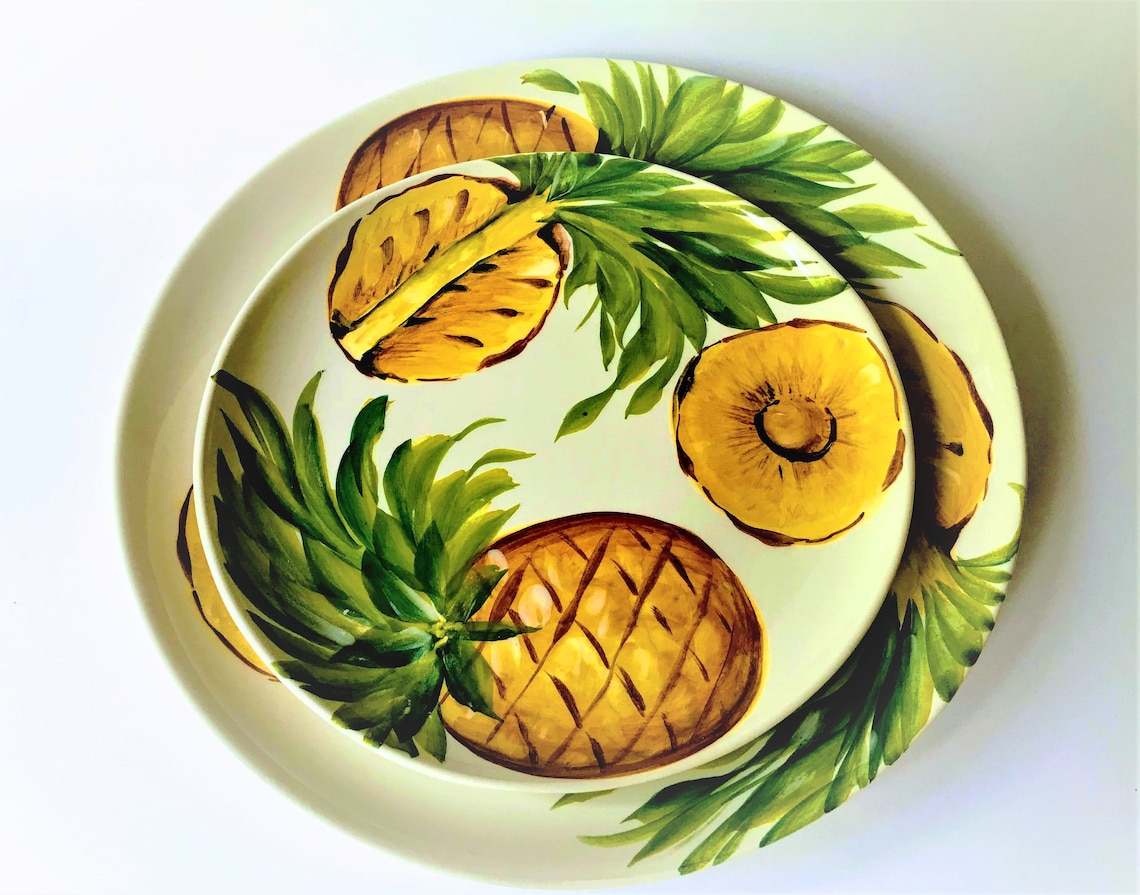 Pineapple Plate Hand-painted Made in Italy - Etsy UK