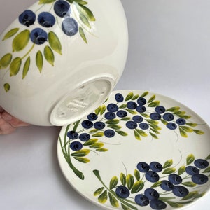 Blueberry Ceramic Colander Set - Etsy