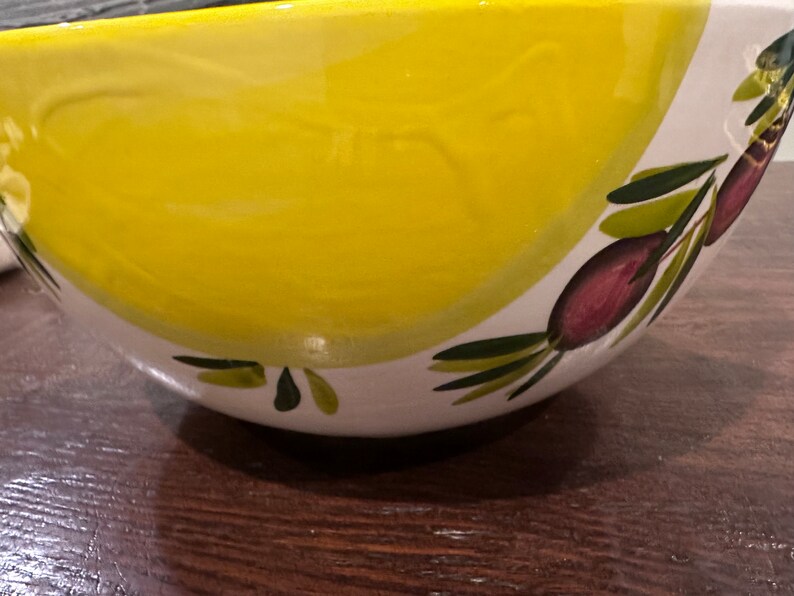 Hand-painted Maltese Spaghetti Bowl With Spout - Etsy