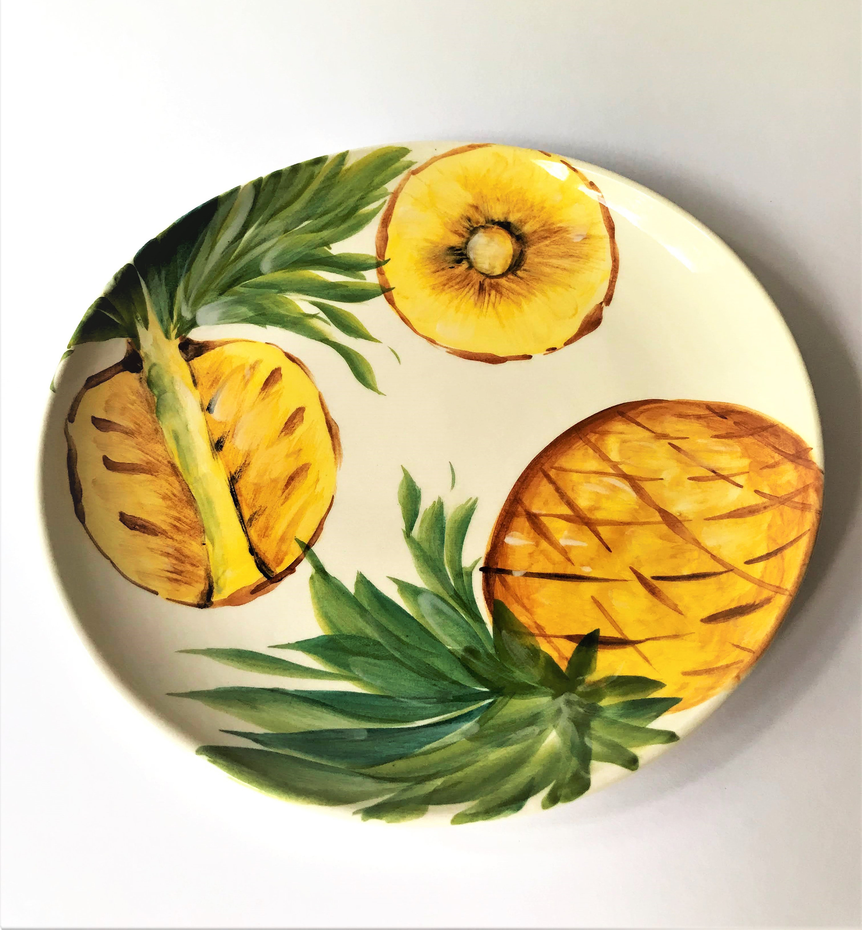 Pineapple Plate Hand-painted Made in Italy - Etsy UK