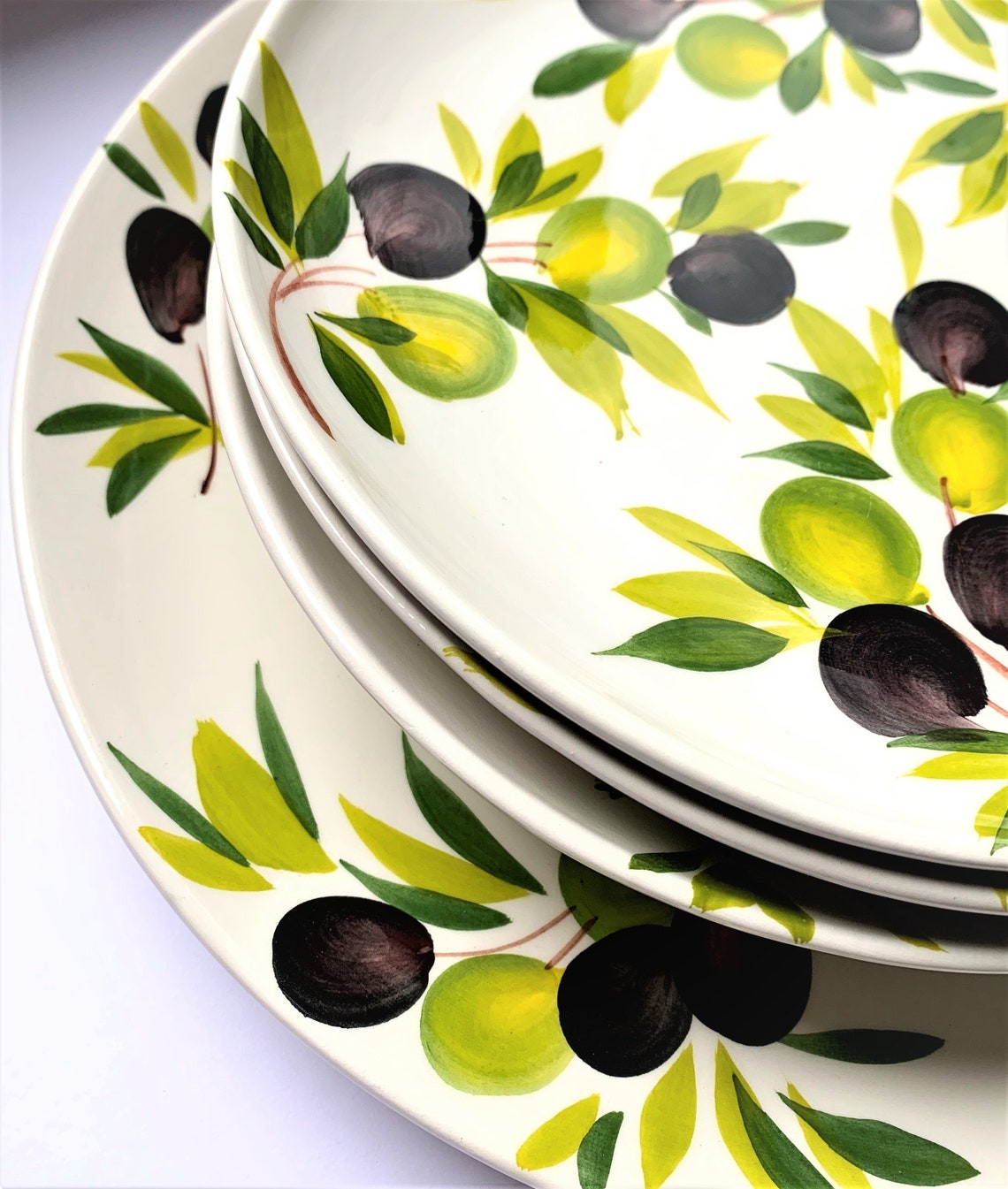 Olive Plates Hand-painted Made in Italy - Etsy