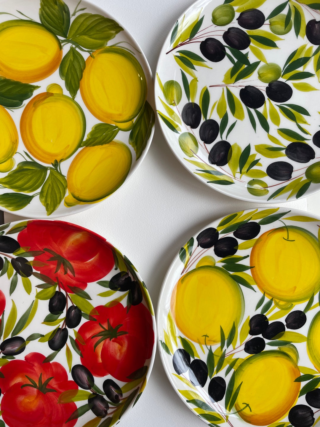 Set of 4 Italian Plates - Etsy