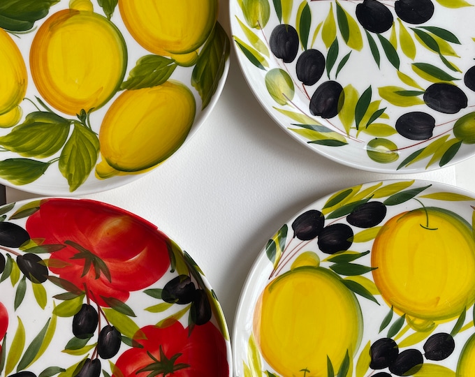 Set of 4 Italian Plates - Etsy