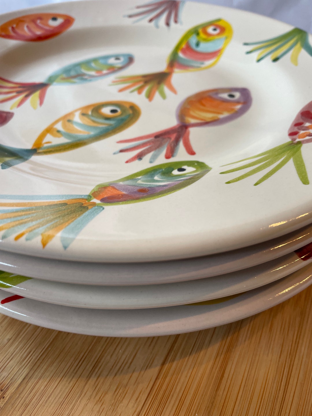Vietri Fish Plates Set of 4 - Etsy
