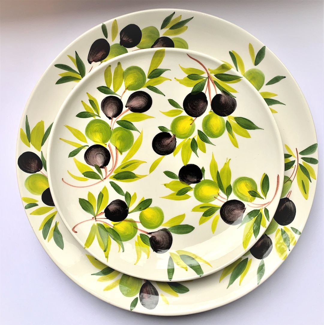 Olive Plates Hand-painted Made in Italy - Etsy