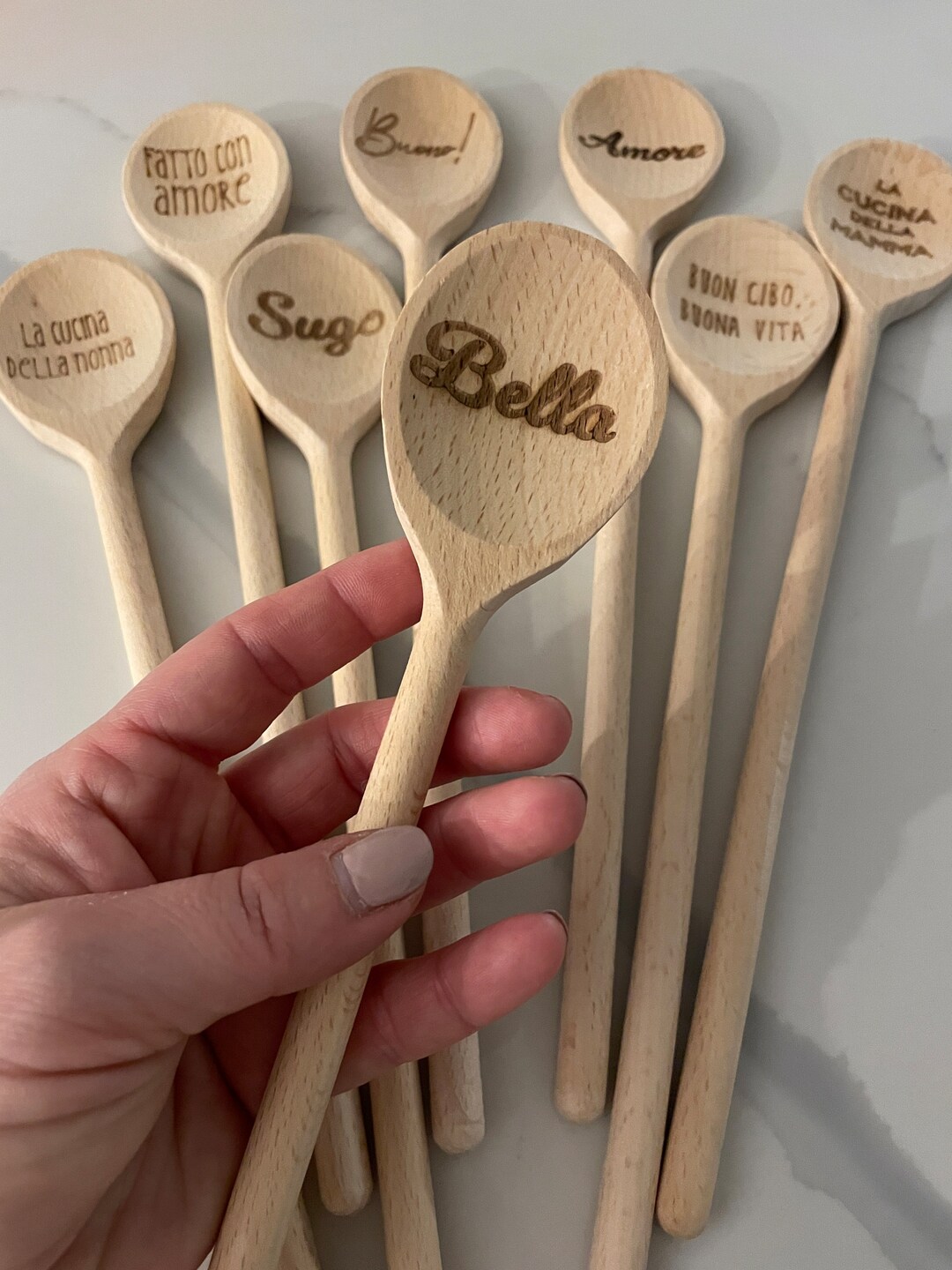 Italian Phrase Wooden Spoon - Etsy