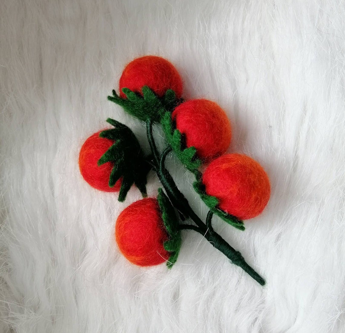 Felted Tomatoes Brooch Felt Vegetables Cherry Tomatoes Brooch | Etsy