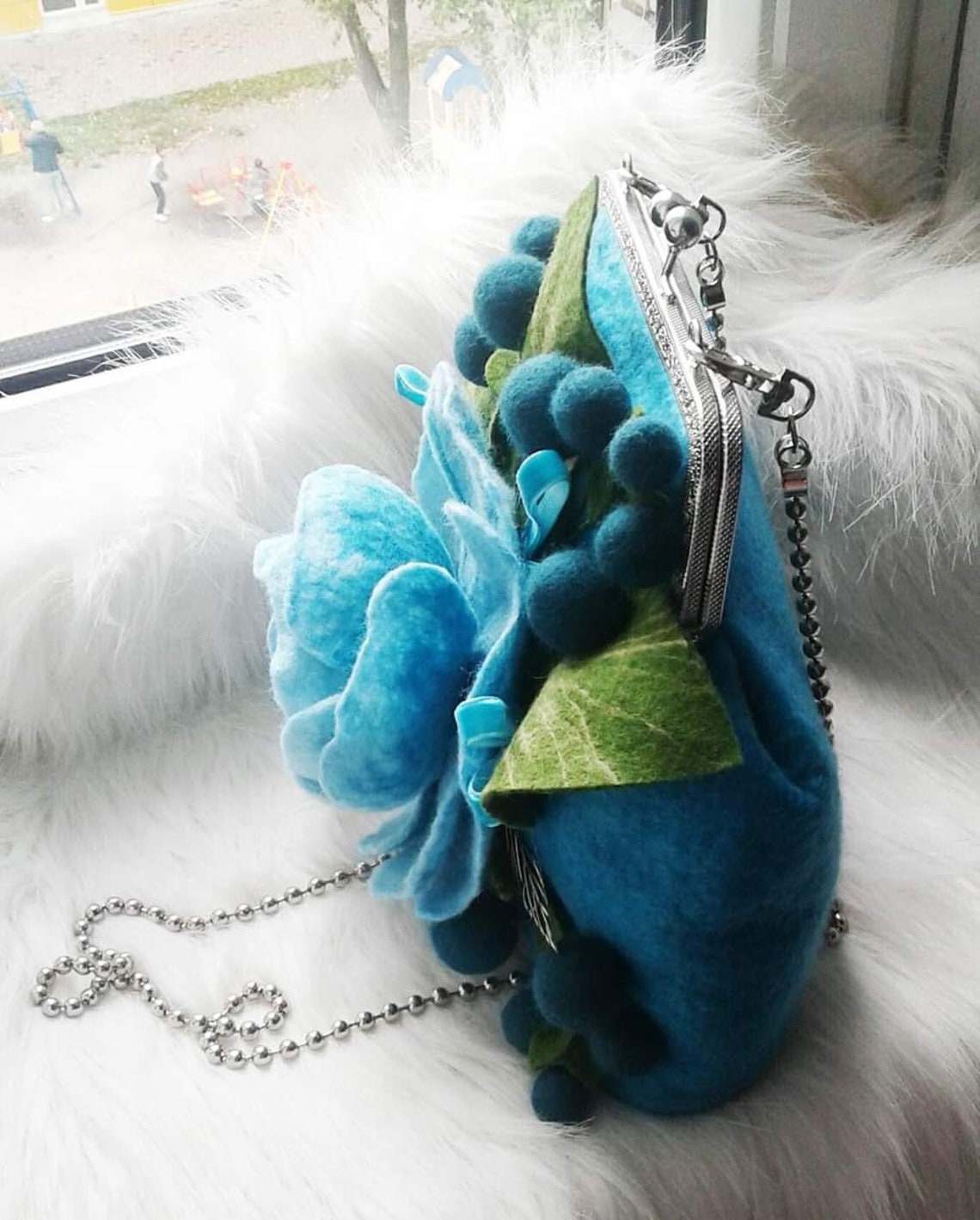 Felted hand bag for women Flowers purse Felted bag Wool felted | Etsy