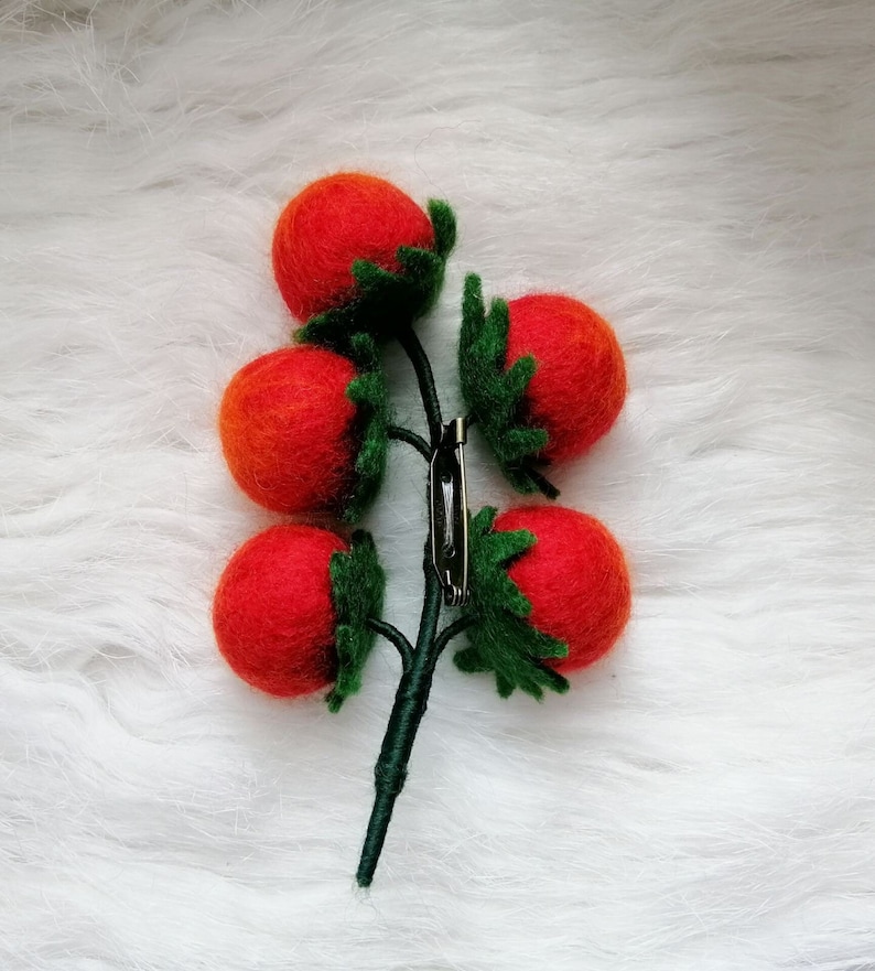 Felted Tomatoes Brooch Felt Vegetables Cherry Tomatoes Brooch - Etsy