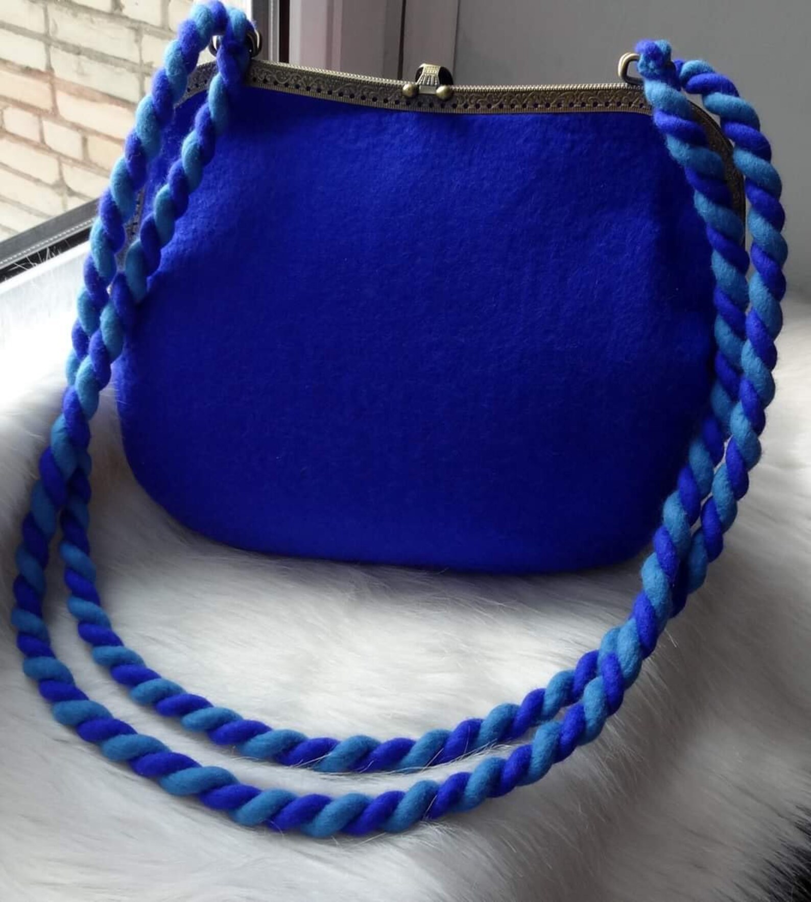 Felted Flower Handbag: Handmade Wool Purse, Designer Bag - Etsy