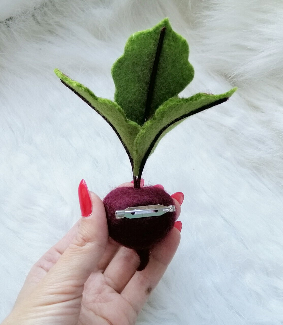 Felted Beet Brooch Felt Vegetables Beet Felted Brooch Felt | Etsy