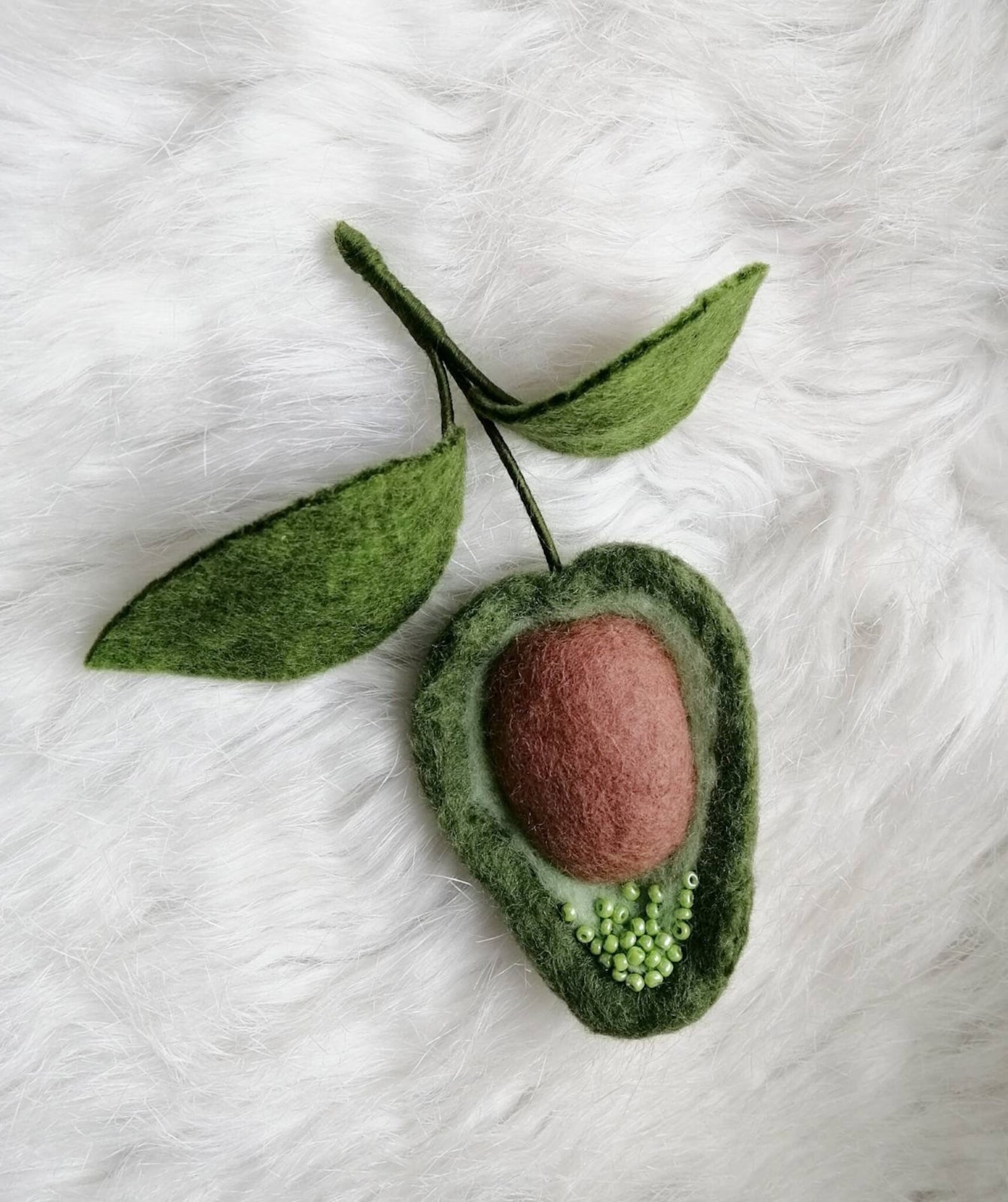 Felted Avocado Brooch Felt Fruit Pin Avocado Felted Brooch - Etsy