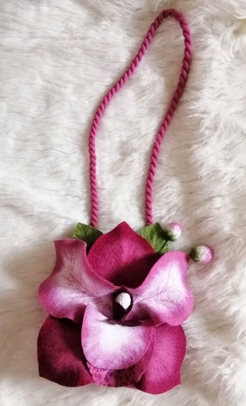 Felted Bag Designer Hand Bag Felted Orchid Bag Felted Purse - Etsy