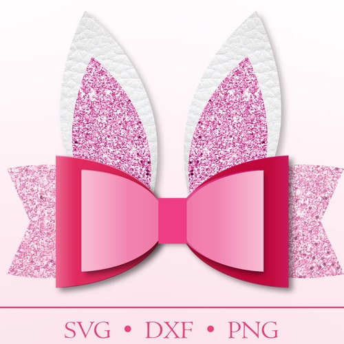 Easter Bow Bunny Bow SVG Bunny Ear Bow Svg PNG and SVG | Etsy