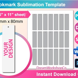 Bookmark Template, Bookmark Template SVG, DXF, Canva, Ms Word Docx, Png ...