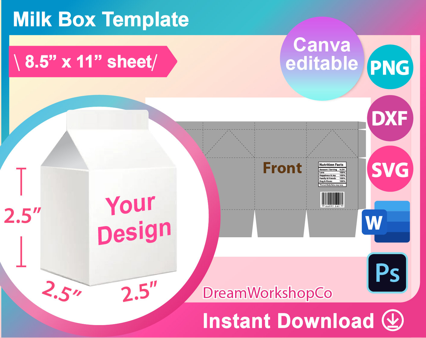 Milk Carton Template