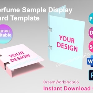 Perfume Sample Display Card Template, Perfume Display Card Template ...