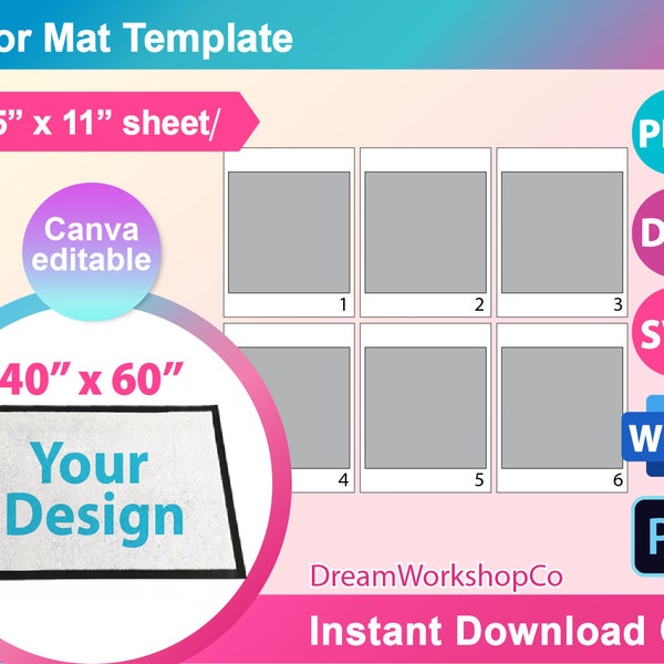 Printable Door Mat Template - Etsy