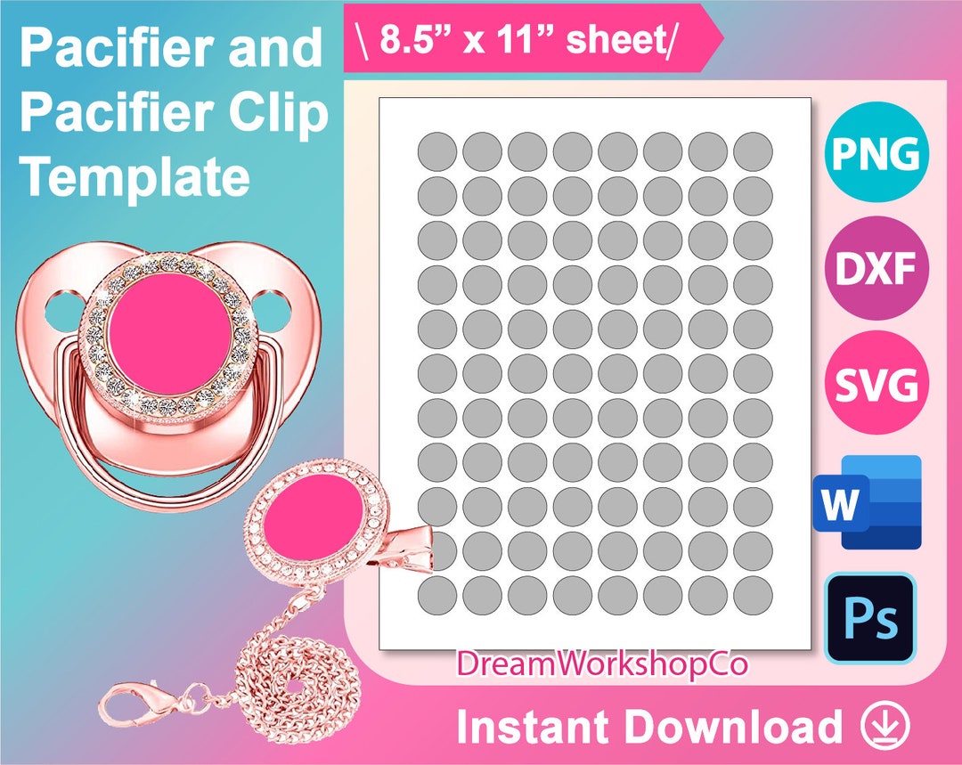 Pacifier Lip Balm Sublimation Template, Baby Pacifier Lip Balm Template ...
