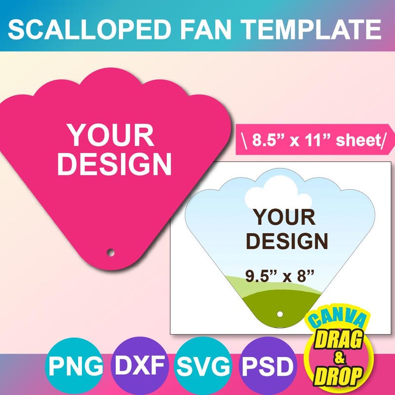 Scalloped Wedding Fans - Etsy