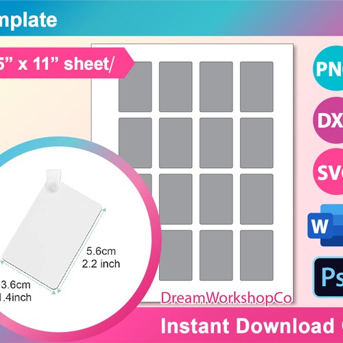 Square Keychain Template Sublimation Template SVG DXF Ms - Etsy