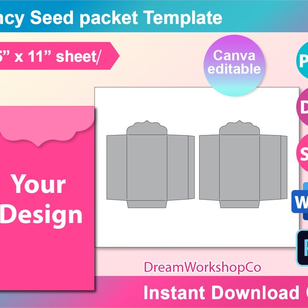 Seed Packet Template - Etsy