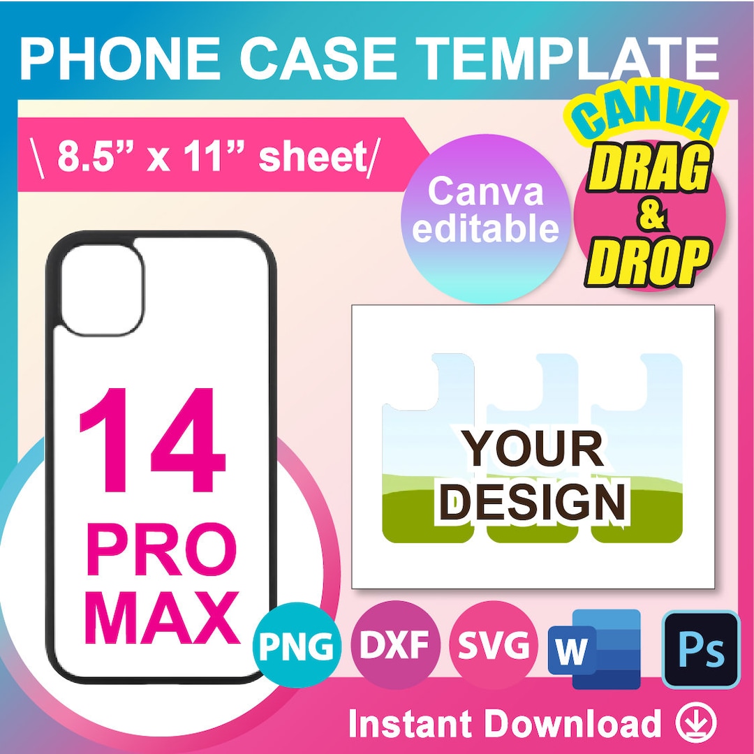 Phone Case 14 Pro Max Template, Phone Case Template for Sublimation ...