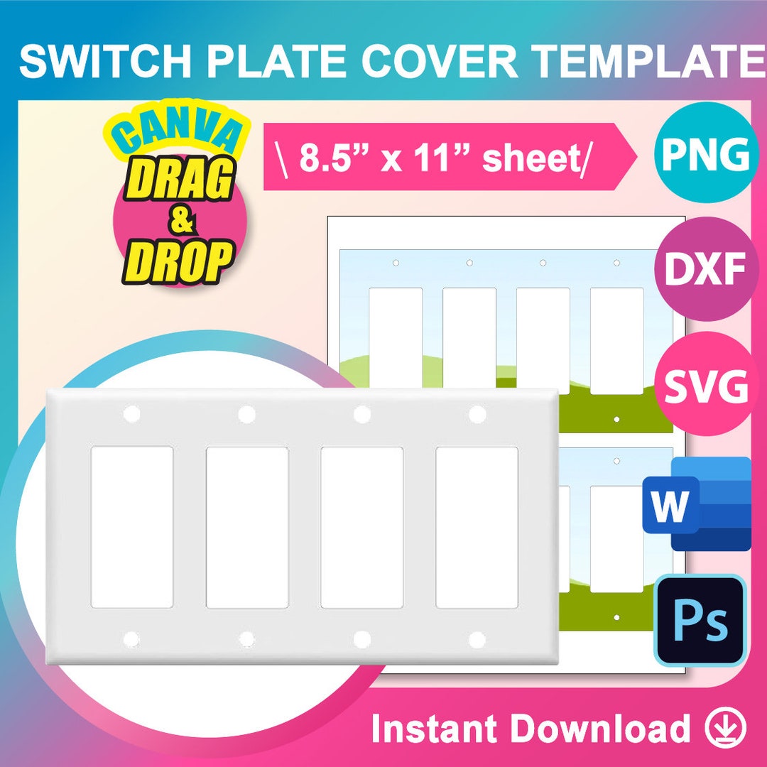 Light Switch Cover Template, Switch Plate Cover Template, Double Switch ...