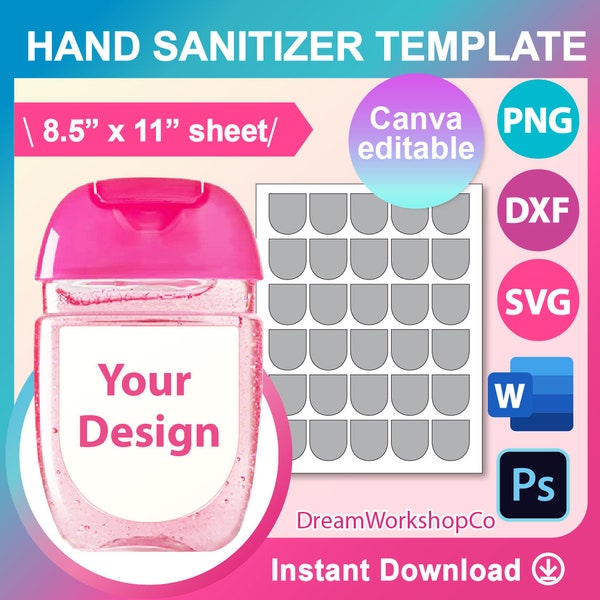 Sanitizer Label - Etsy