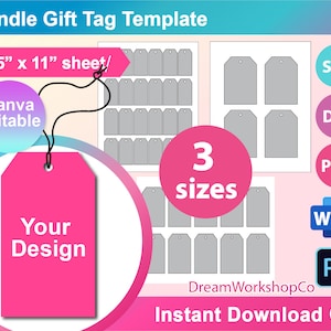 Bundle Gift Tag Template Wedding Tag Template Shipping Tag - Etsy